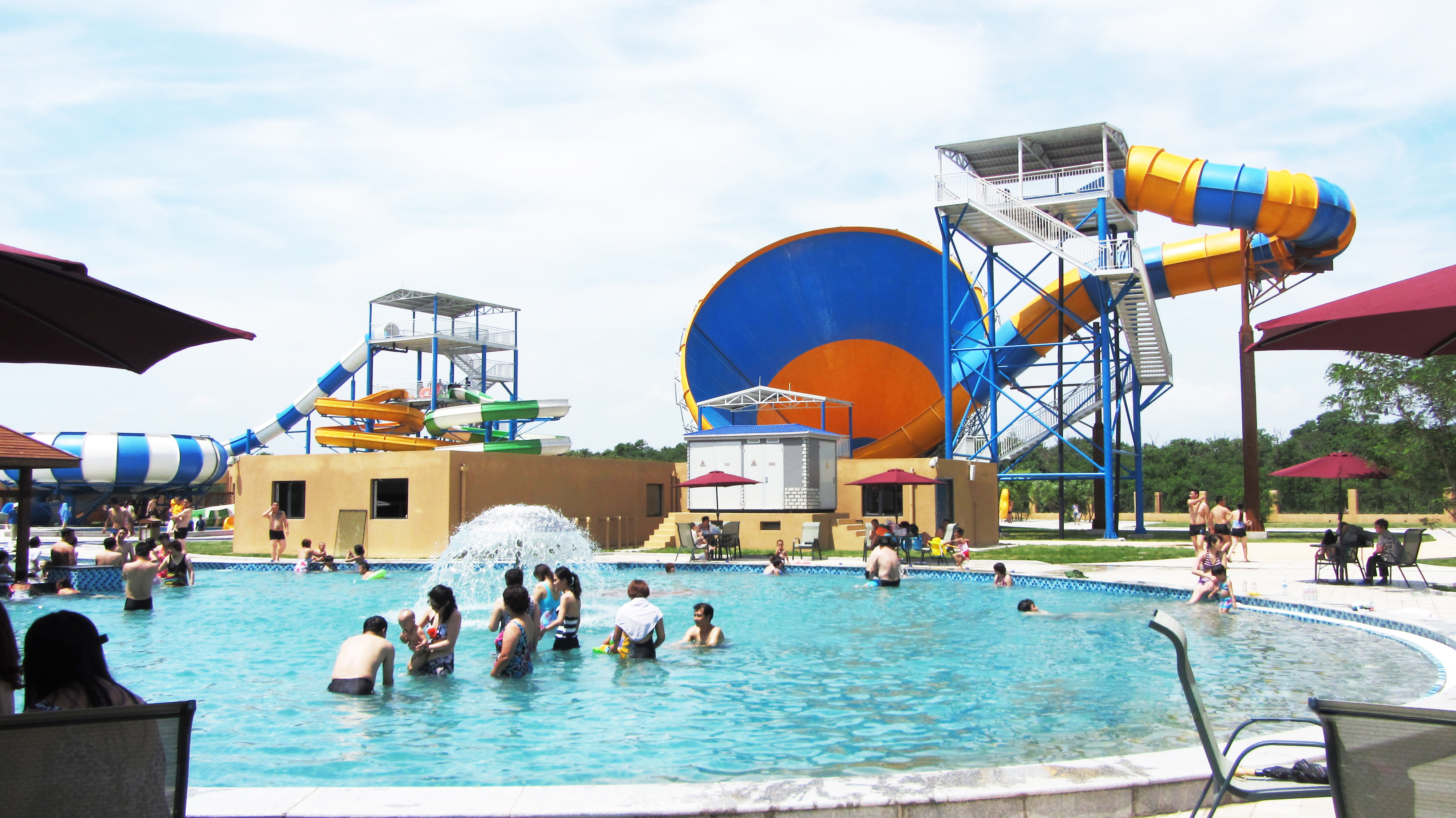 Disesuaikan Fiberglass Pool Slide / Super Tornado Water Slide 14.6m ...