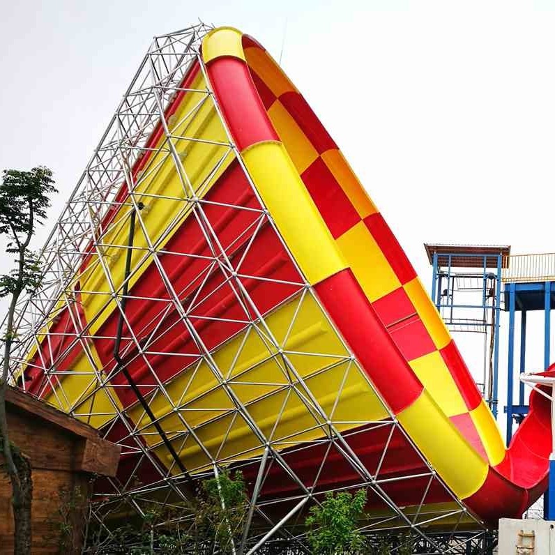 Produk Aqua Park / Super Tornado Fiberglass Water Slides 14.6m Platform ...